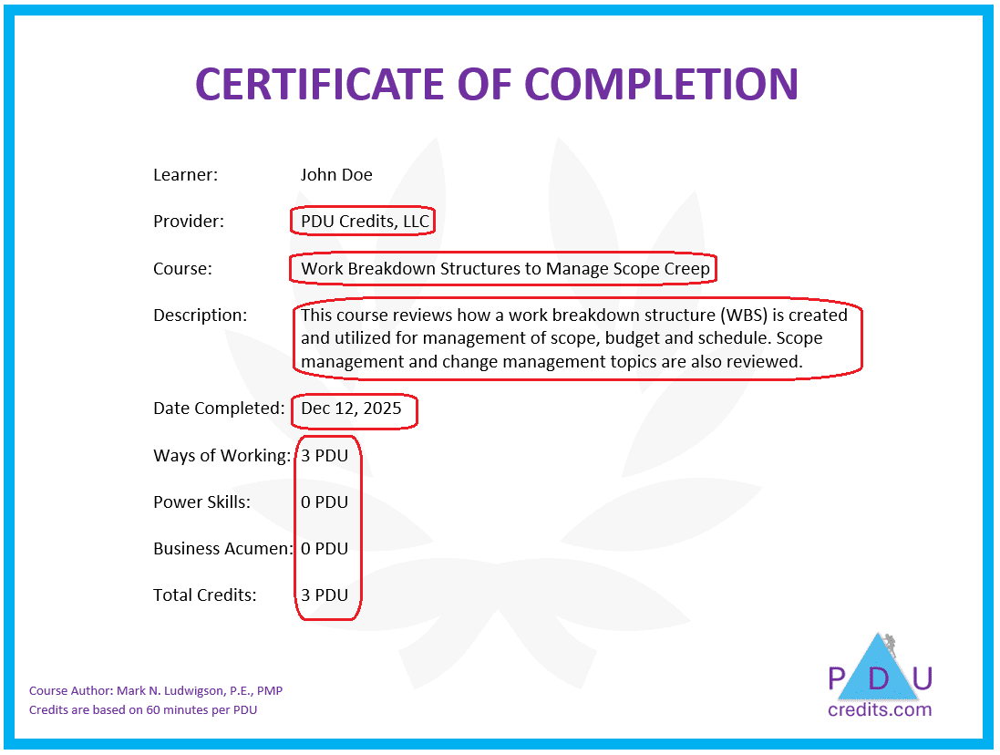 Reporting PDU Credits to PMI - PDU Credits LLC
